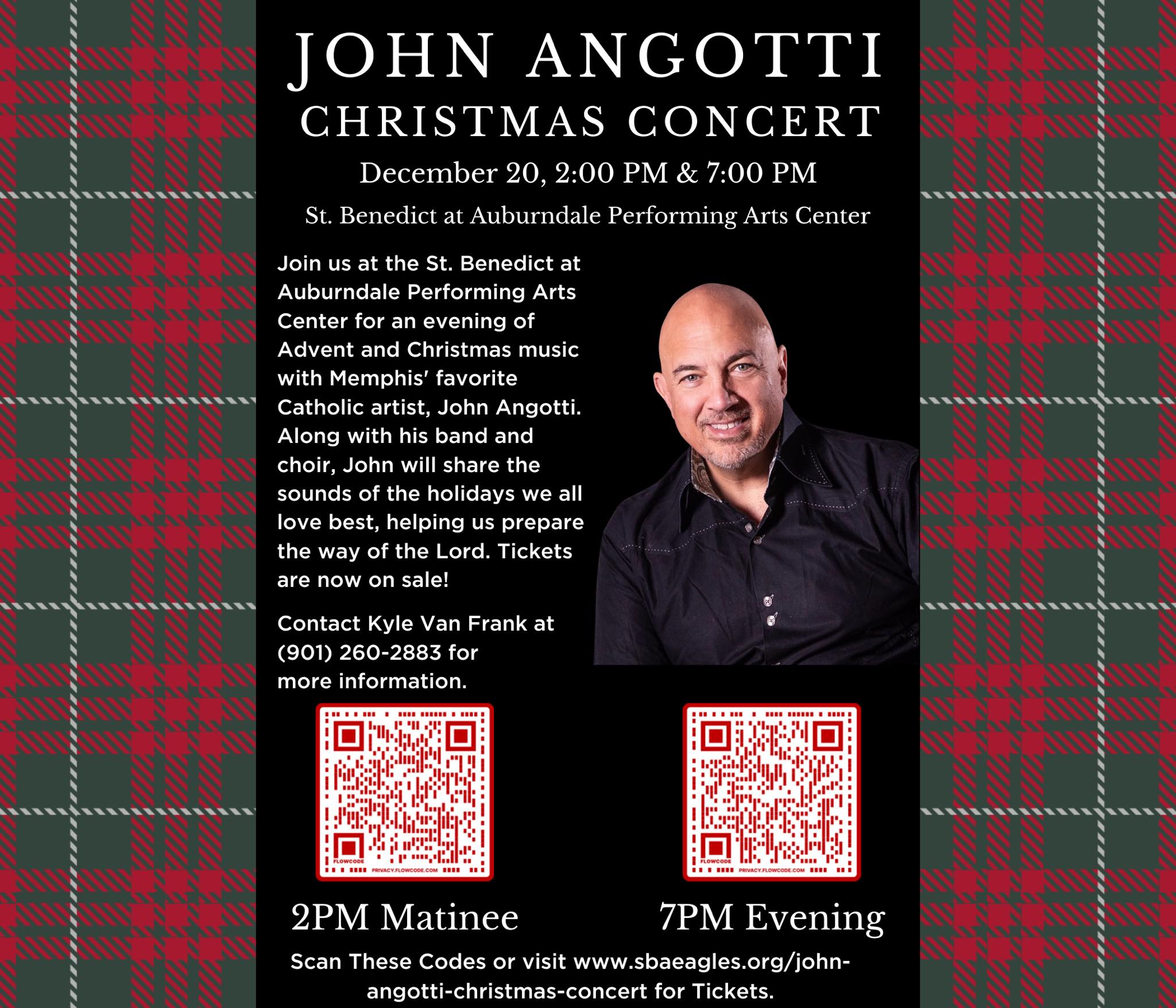 John Angotti Christmas Concert at St. Benedict: Get Your Tickets Today ...